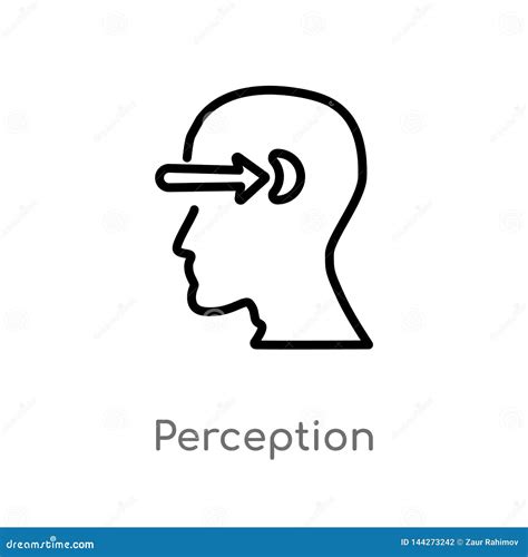 Outline Perception Vector Icon Isolated Black Simple Line Element