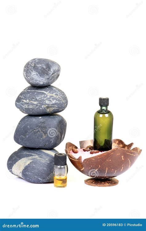 Spa Oils And Stones Stock Image Image Of Relaxation 20596183