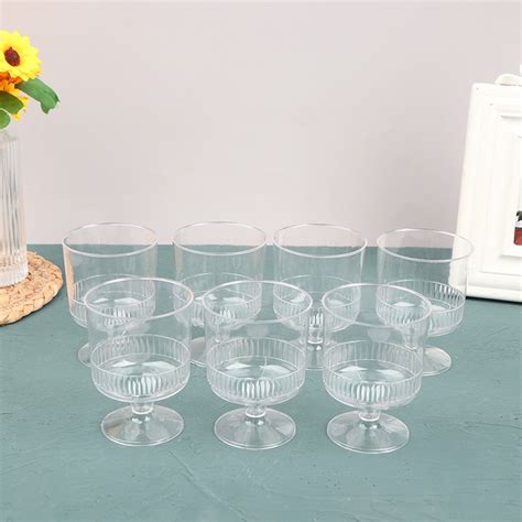 미니 일회용 컵 푸딩 젤리 무스 아이스크림 컵 홈 디저트 가게용 애피타이저 그릇 식품 용기 플라스틱 컵 10 개 Aliexpress