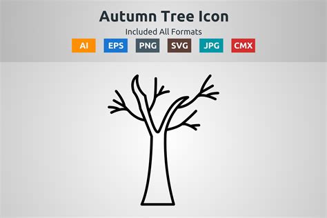 Autumn Tree Vector Outline Icon Graphic By Abidehtisham198 · Creative Fabrica