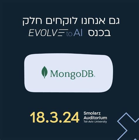 Come Meet Me And The Mongodb Team Next Week At The Evolve To Ai Or Eckhaus