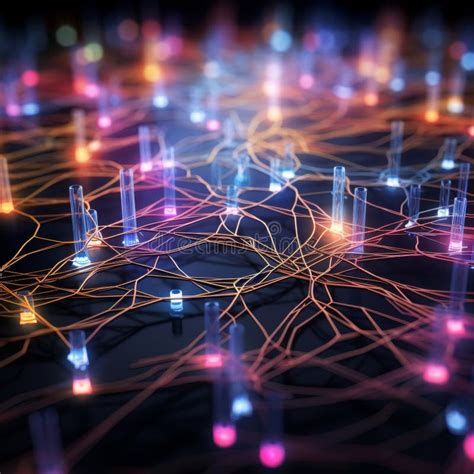 The Image Shows A Glowing Network Of Interconnected Nodes And Pathways Resembling A Futuristic