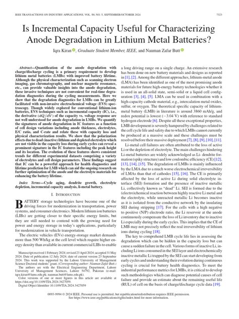 Is Incremental Capacity Useful For Characterizing Anode Degradation In Lithium Metal Batteries