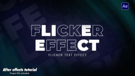 Flicker Effect After Effects Tutorial Project File Included YouTube