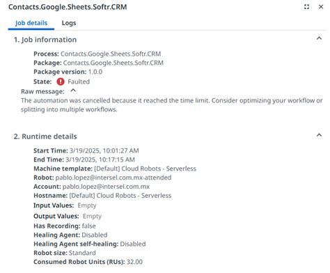 time limit error in uipath community edition need clarification