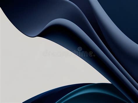 Abstract Wave Like Shapes In Dark Blue Tones Stock Illustration Illustration Of Fluid Shapes