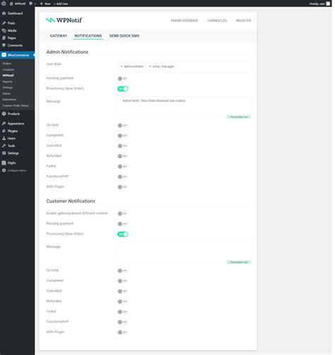Wpnotif Woocommerce Whatsapp Order Notification 20 Sms Gateways