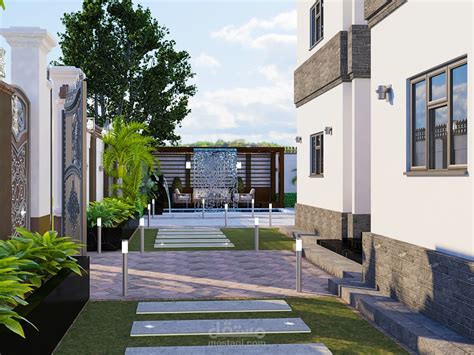 تصميم لاند سكيب لفيلا الفنانه وفاء عامر مستقل