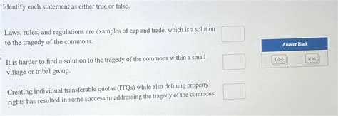 Solved Identify Each Statement As Either True Or Falselaws