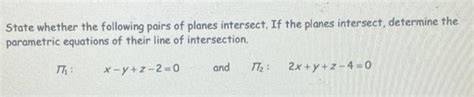 solved state whether the following pairs of planes