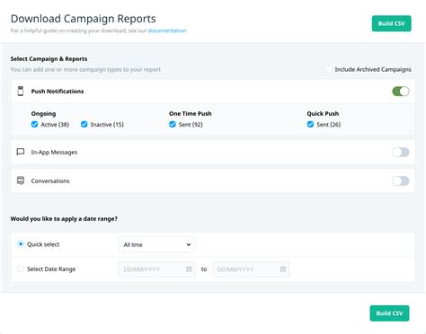 Downloading Campaign Reports Swrve Help Center
