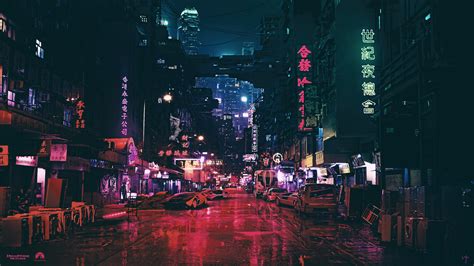 Futuristic Cyberpunk 2077 Wallpaper With Neon Cityscape