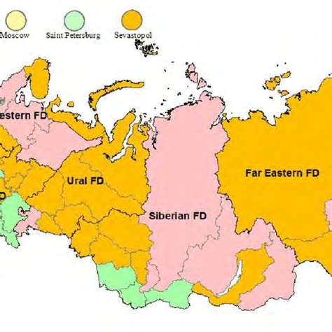 RF regions distributed into clusters as per sanitary-epidemiological ...