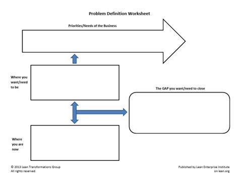 Problem Definition Worksheet Pdf