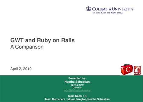 ppt gwt and ruby on rails a comparison powerpoint presentation free