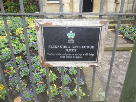 Alexandra Gate Sign With Flowers