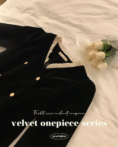 겨울 하객룩 추천 금장 프릴 더블 자켓 벨벳 롱원피스 에이블리