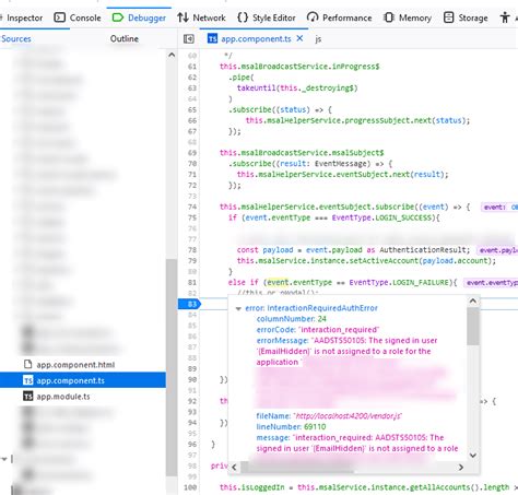 For User Assignment Required Prevent Redirect And LOGIN FAILURE Event Issue AzureAD