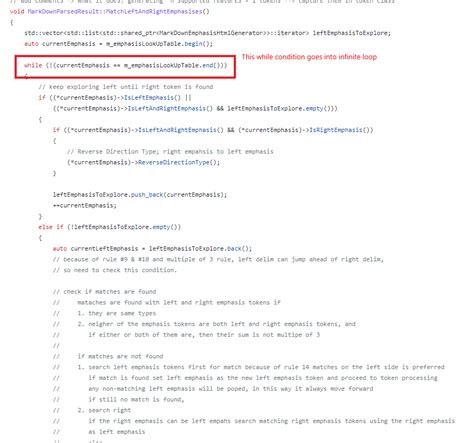 Rendering Ios Android Macos Windows Shared Cpp Markdownparser Goes Into Infinite Loop And