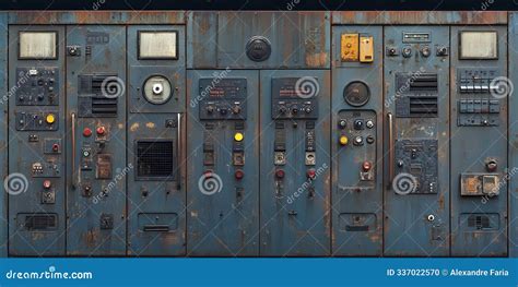 A Vintage Control Panel Or Interface Design Template For Web Online App Dashboard Set Of Retro