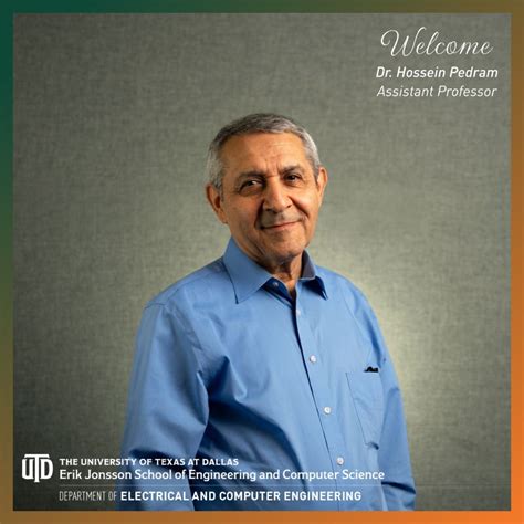 The Ece Department Is Delighted To Welcome Our New Faculty Member Dr Hossein Pedram Dr
