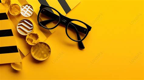 영화 산업 탐구 생생한 노란색 배경의 필름 클래퍼 보드 3d 안경 및 Cd 매혹적인 엔터테인먼트 배경 노란 배경 영화 필름 배경 영화 산업 배경 이미지 Hd