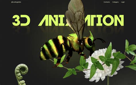 How To Create 3d Animated Bee Website Using Html Css And Js Coding Stella