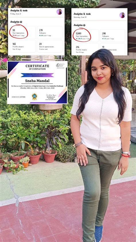 My 5 Day Linkedin Challenge With Digital Gone Easy Sneha Mandal Posted On The Topic Linkedin