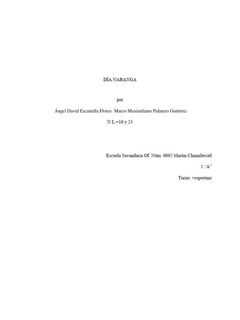 Día Naranga Pdf La Violencia Contra Las Mujeres Mujer