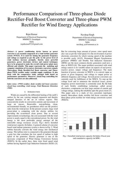 Pdf Performance Comparison Of Three Phase Diode Rectifier Fed Boost Converter And Three Phase