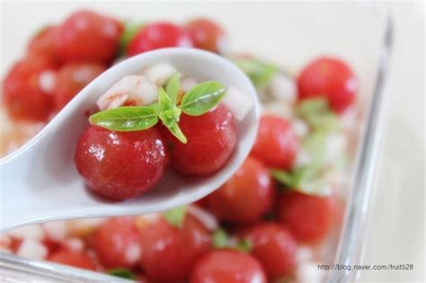 토마토 마리네이드토마토 바질 샐러드