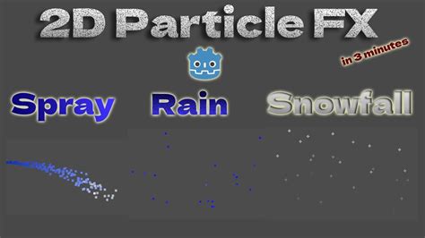 2d spray rain and snow particle effects godot 4 3 minutes youtube