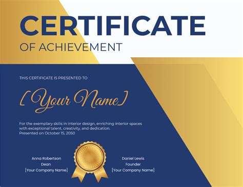 Certificate Design Template Edit Online And Download Example