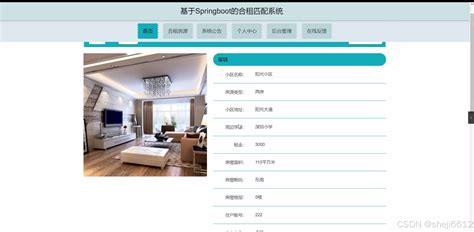 【开题报告】springboot基于springboot的合租匹配系统ww3mc计算机毕设 Csdn博客