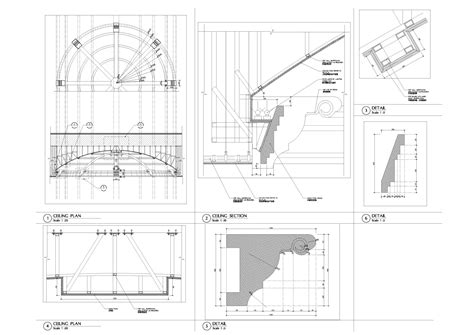 弧形异形吊顶详图施工图下载【id 250302818】 知末案例馆