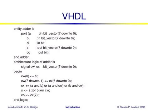 PPT VHDL PowerPoint Presentation Free Download ID