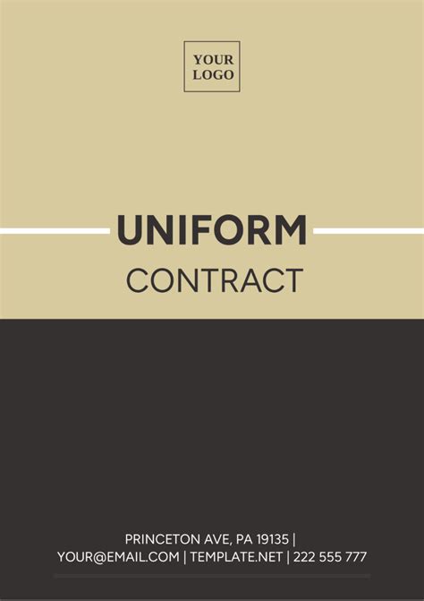 Free Uniform Contract Template To Edit Online