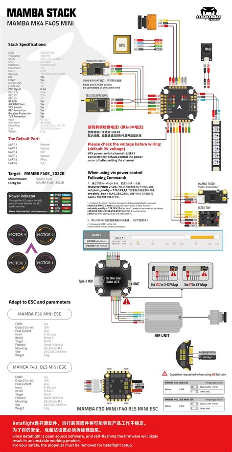 Flight Controller Stack Mamba Mk4 F405 Mini 40a Mini Bls Cube Fpv