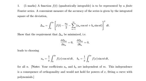 Solved 1 5 Marks A Function F T Quadratically
