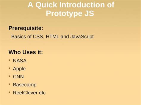 Ppt Introduction To Prototype Js Framework Dokumentips