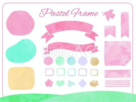 Free Vectors Watercolor Style Pastel Color Frame Set