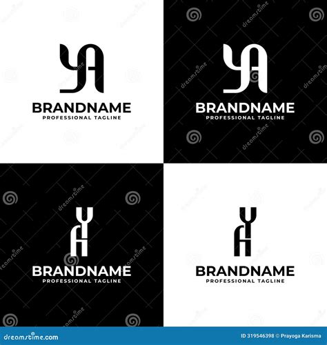 Letters Ya And Ay Monogram Logo Suitable For Any Business With Ay Or Ya Initials Stock Vector