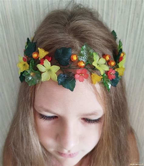 Купити Осінній віночок з листя і квітів гілочк Skrynya Ua