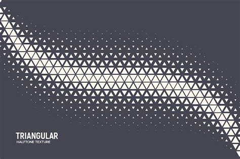 Premium Vector Triangular Halftone Texture Round Frame Abstract Background