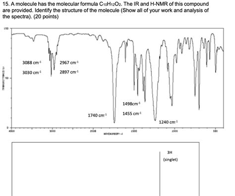 Solved 15 A Molecule Has The Molecular Formula C10h12o2
