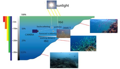 Fig 1 The Basic Model Of Underwater Optical Imaging And The Selective