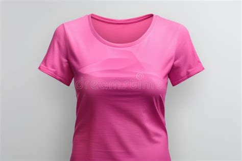 Feminine Pink Tshirt Mockup Female Generate Ai Stock Image Image Of