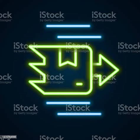 검은 색 배경에 고립 된 빛나는 네온 라인 판지 상자 아이콘 상자 포장 소포 표지판 배송 및 포장 다채로운 개요 개념 벡터 0명에 대한 스톡 벡터 아트 및 기타 이미지