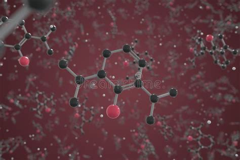 Propofol Molecular Structure Illustration Stock Illustration