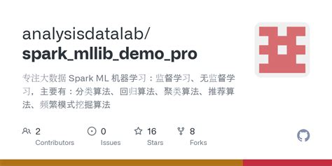 Github Analysisdatalab Spark Mllib Demo Pro Spark Ml